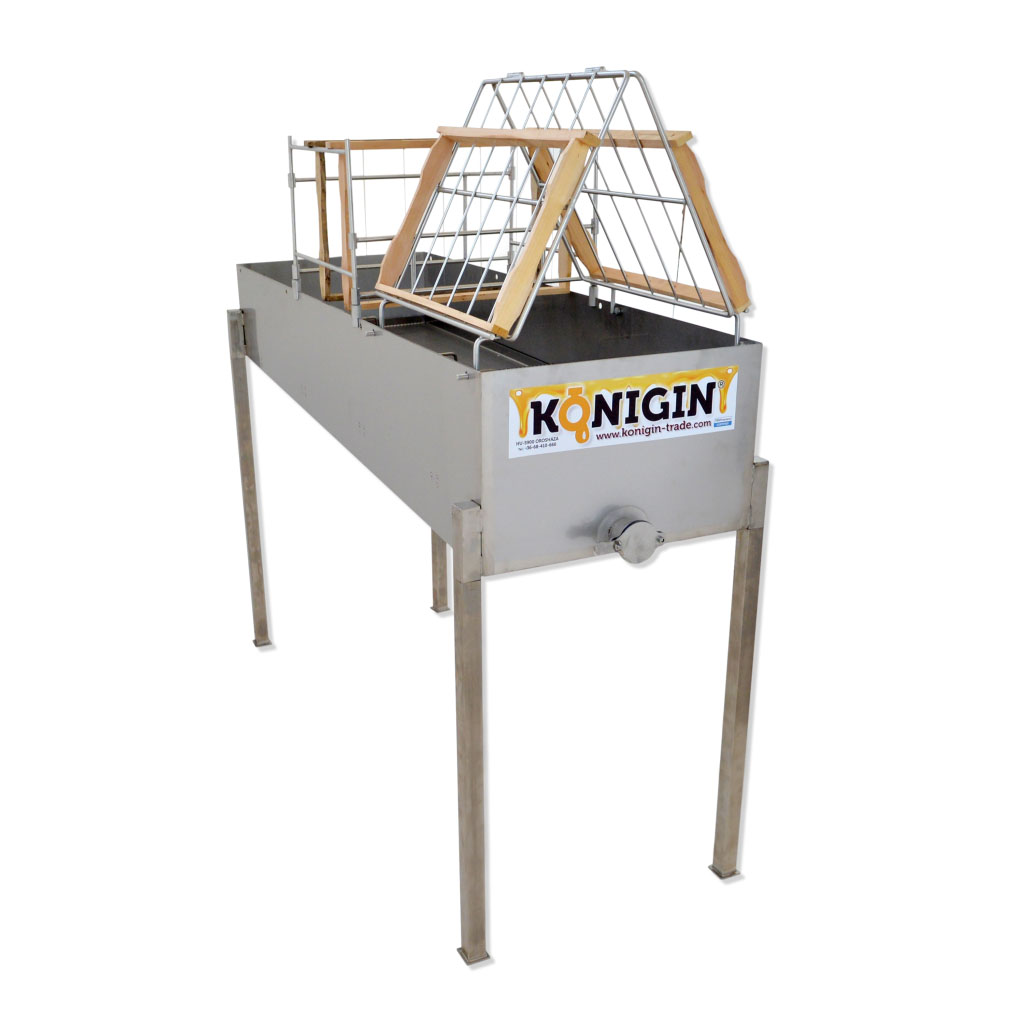 FK-125-2 Uncapping table with tank, 125 cm, 2 frame holder + 2 work ...