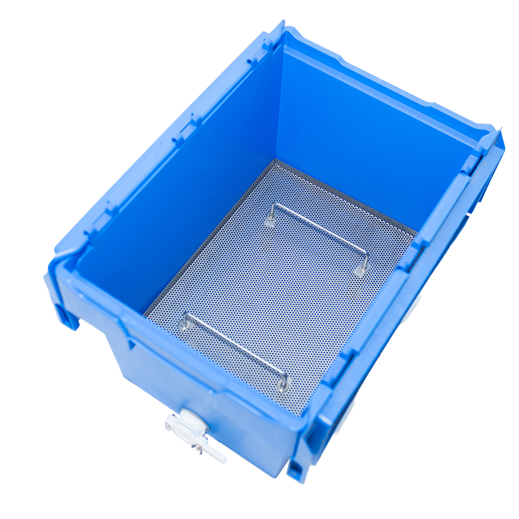 FG-MÜL Plastic box for semi automatic uncapping machine with plastic ...